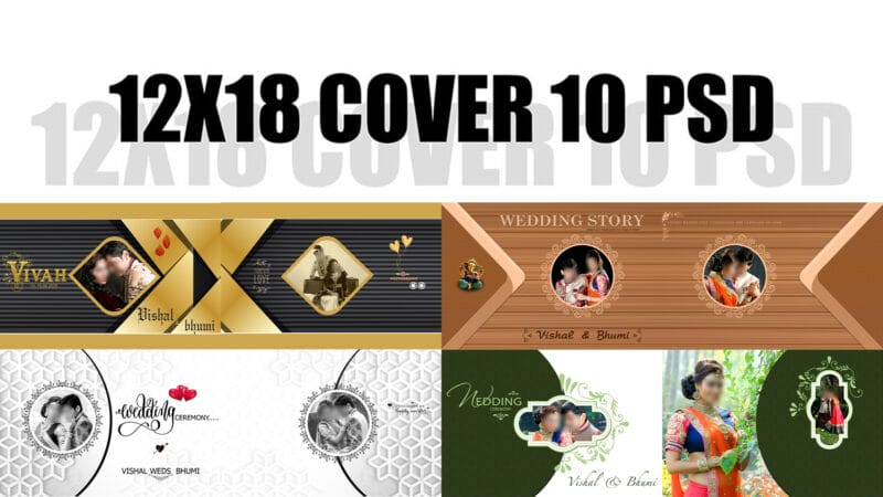 15 Latest Wedding Album 12x18 PSD Cover Designs – Free Editable Files