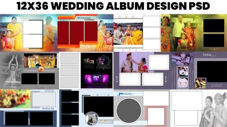 12x36 Wedding Album Cover PSD Free Download HD Quality