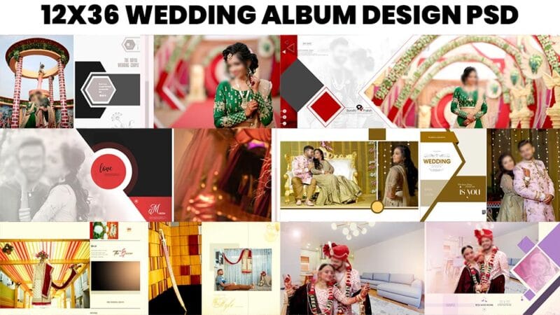 Wedding Album PSD Free Download 12x36 (2025) – High-Quality DM PSD Files
